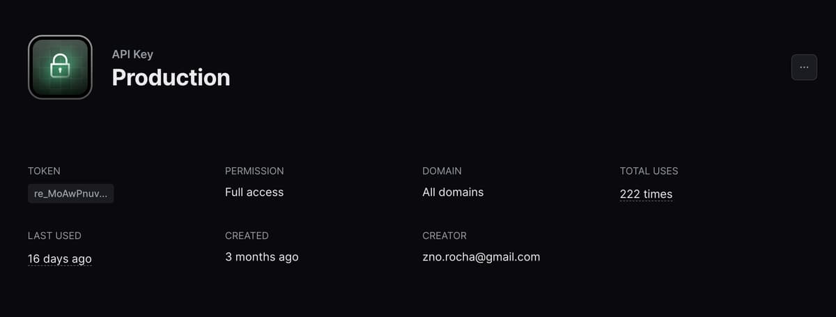API Key Insights · Resend