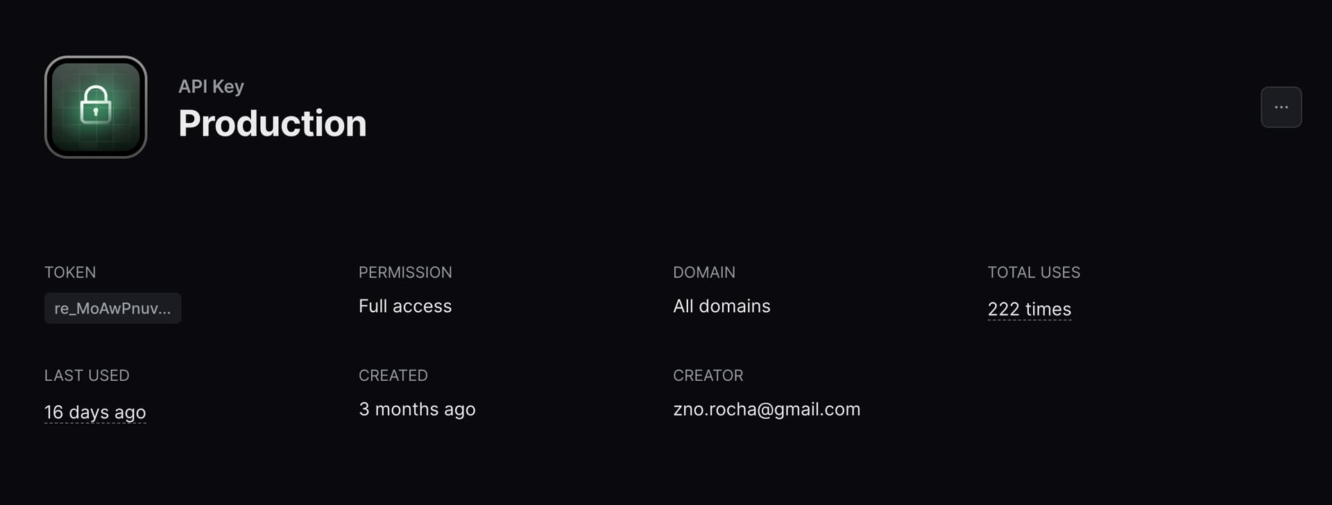 API Key Insights · Resend