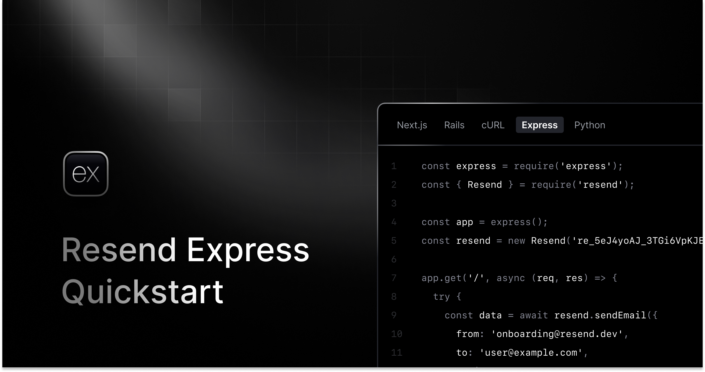 Send emails with Express - Resend