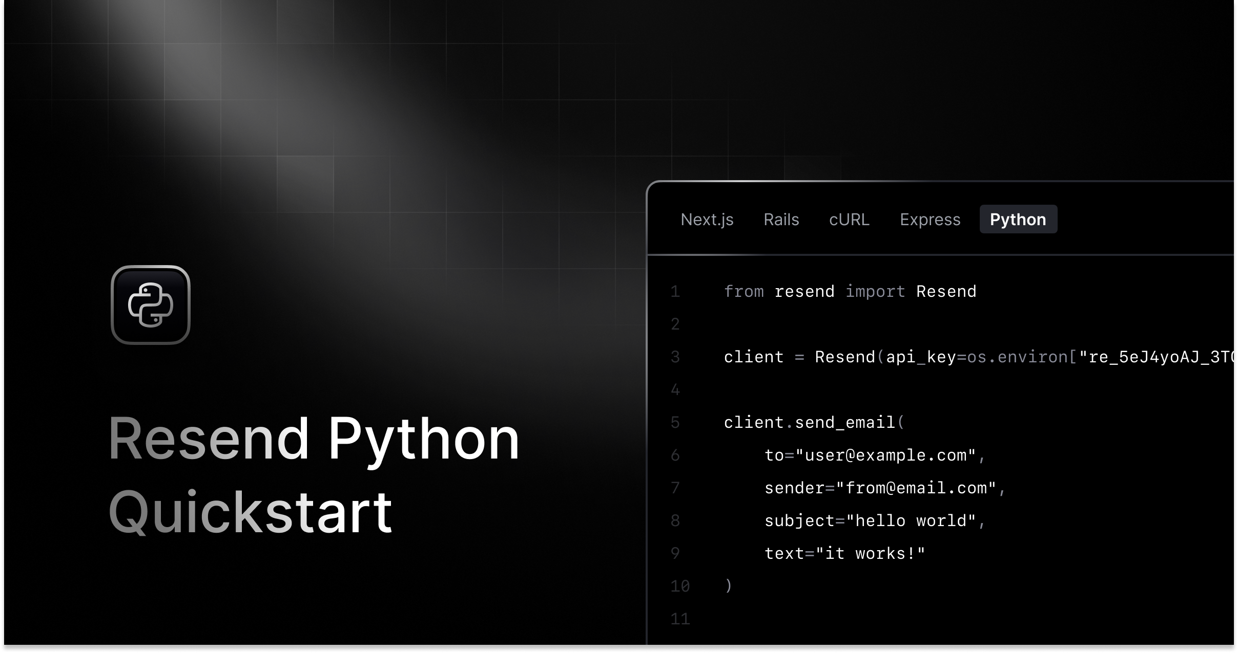 Send emails with Python - Resend
