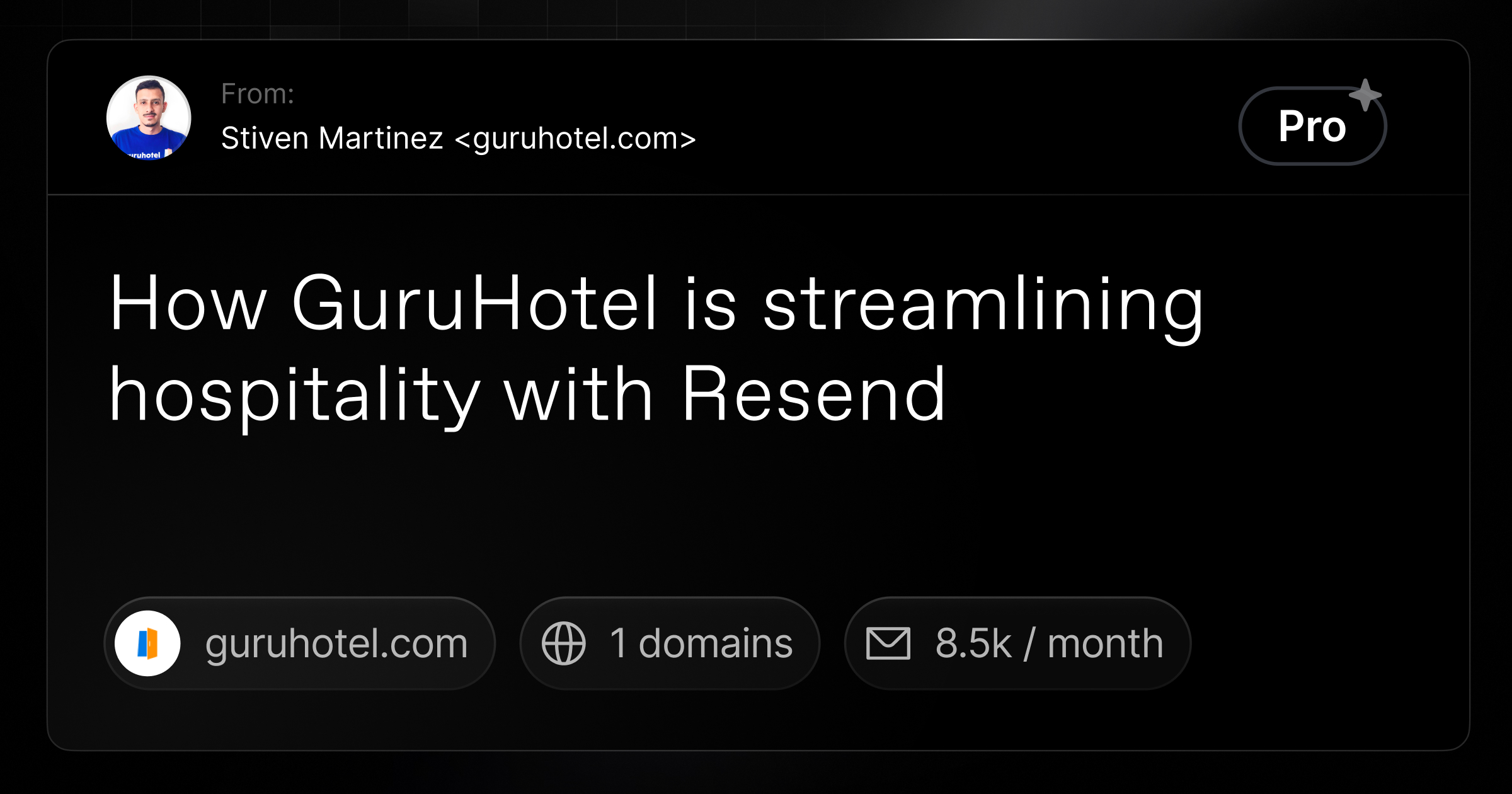 How GuruHotel is streamlining hospitality with Resend · Resend