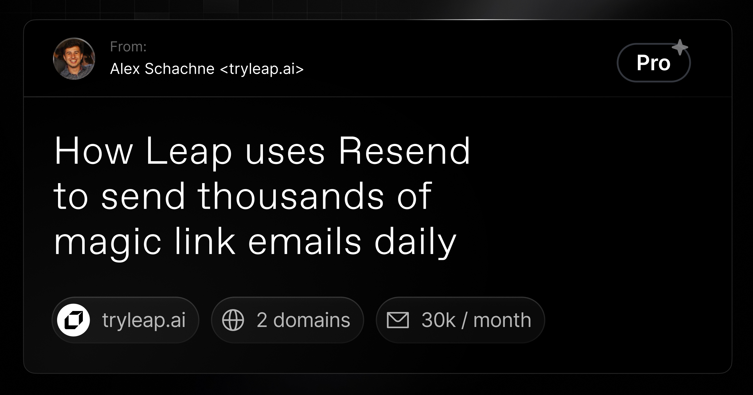 How Leap uses Resend to send thousands of magic link emails daily · Resend