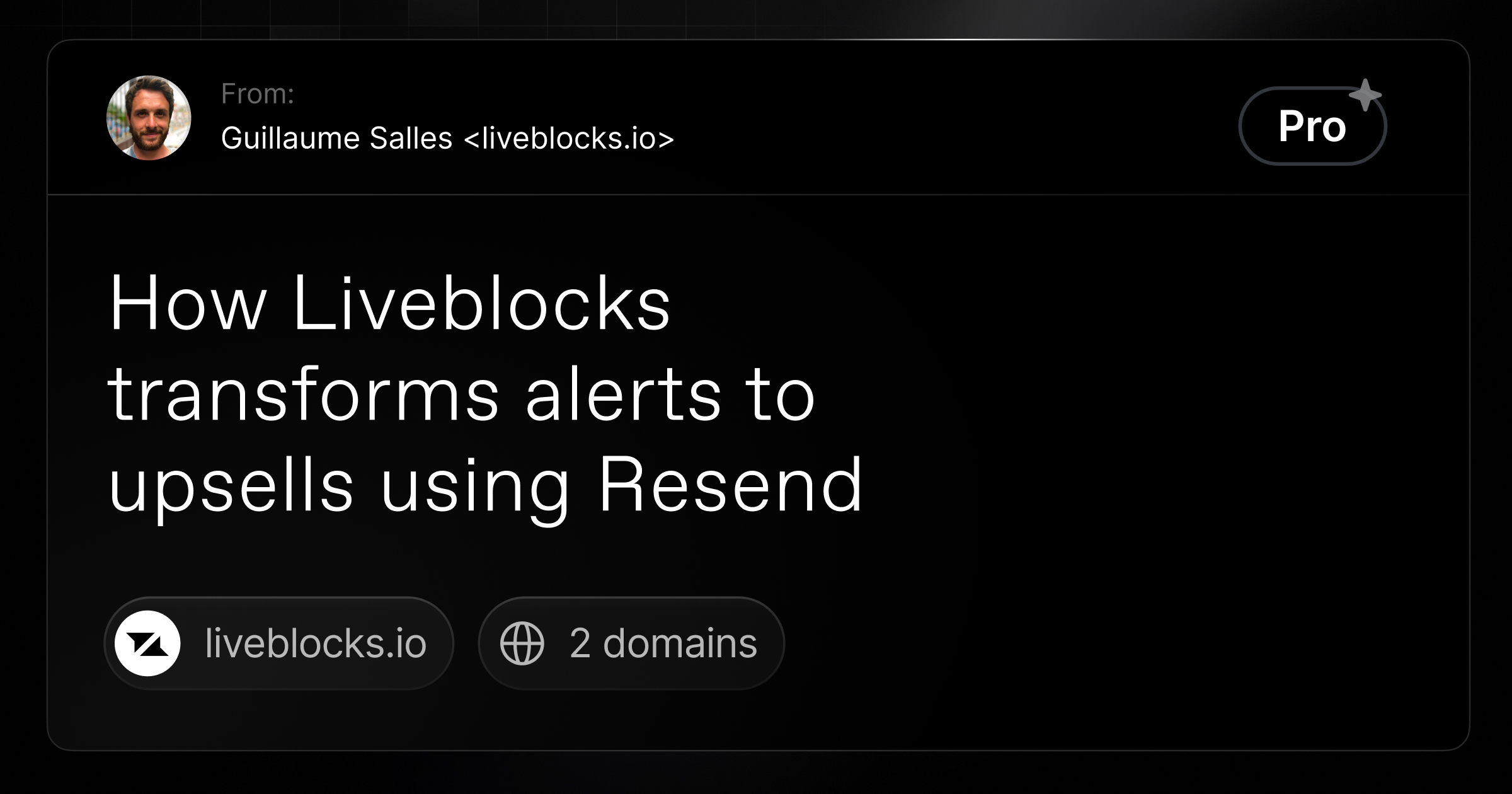 How Liveblocks transforms alerts to upsells using Resend · Resend