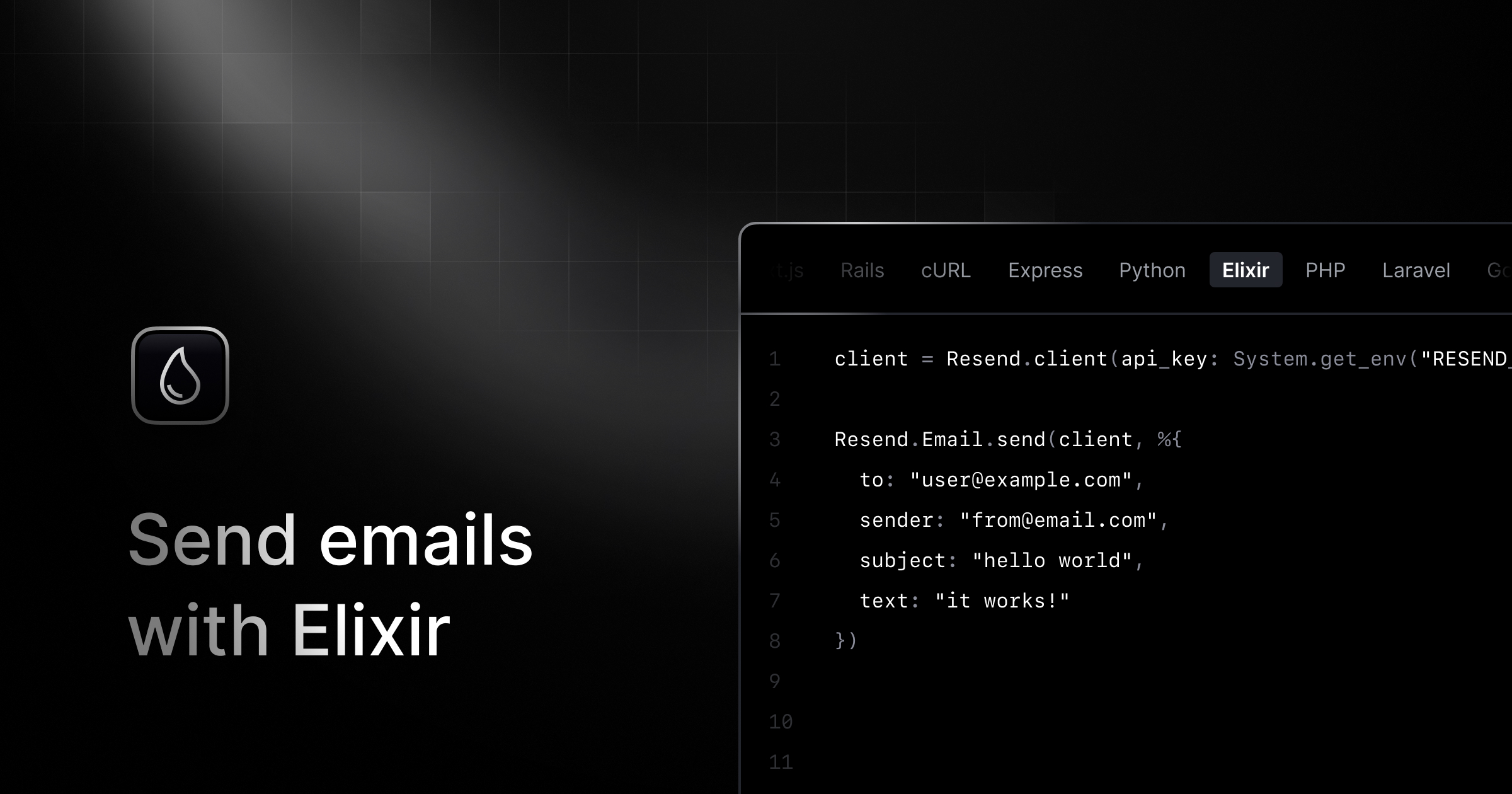 Send emails with Elixir · Resend