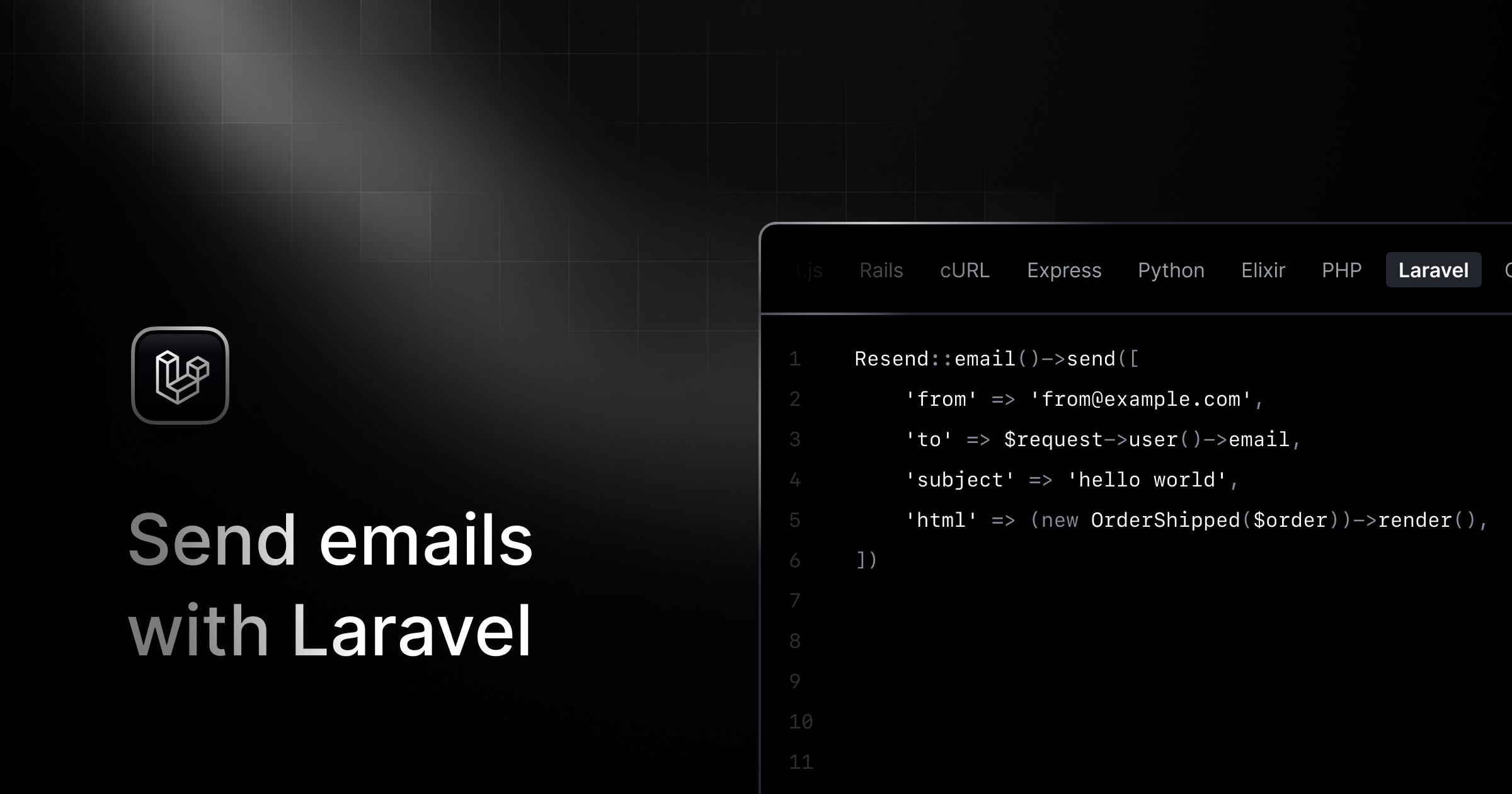 Send emails with Laravel · Resend