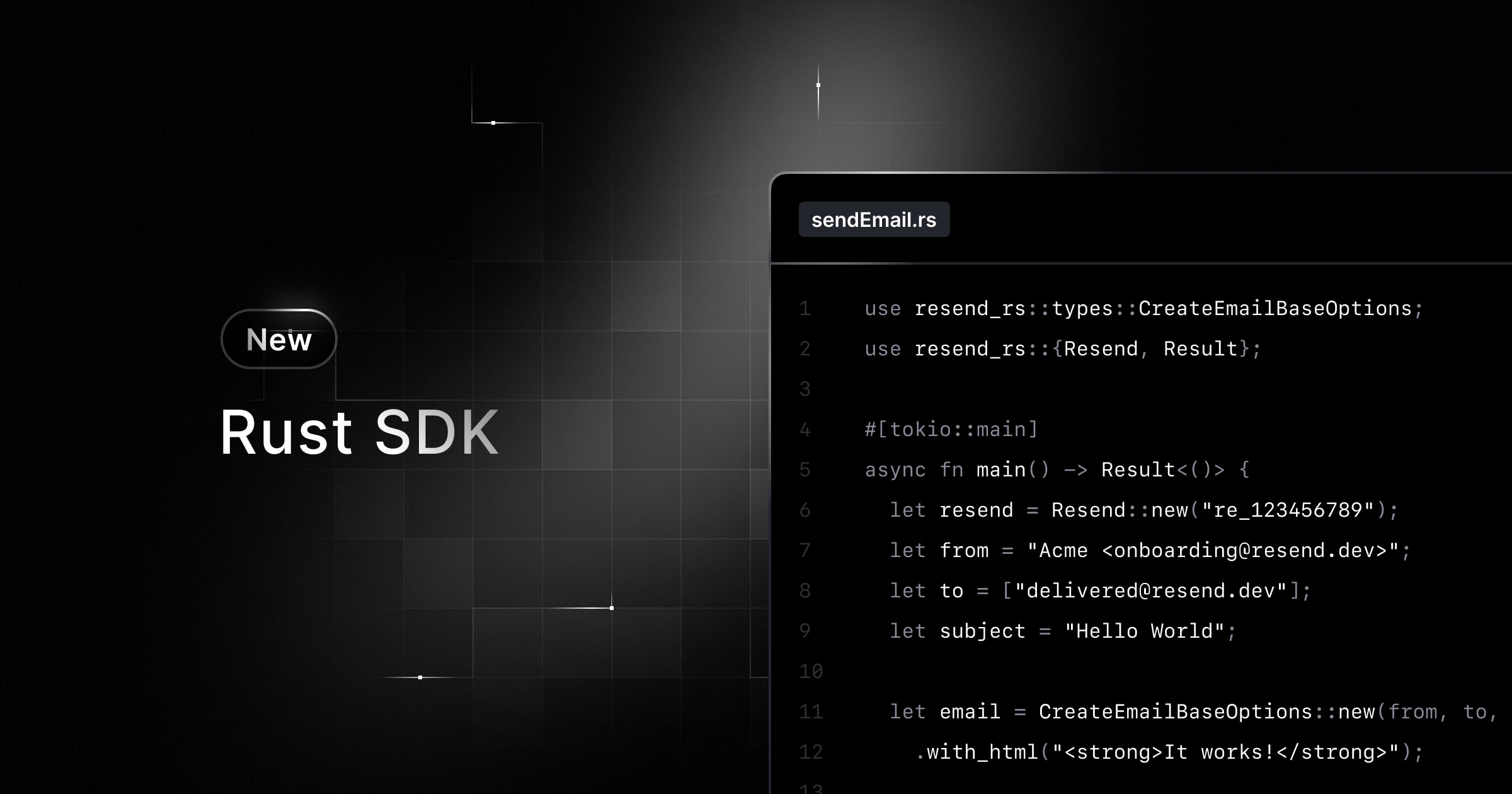 Announcing the Rust SDK · Resend Announcing the Rust SDK · Resend