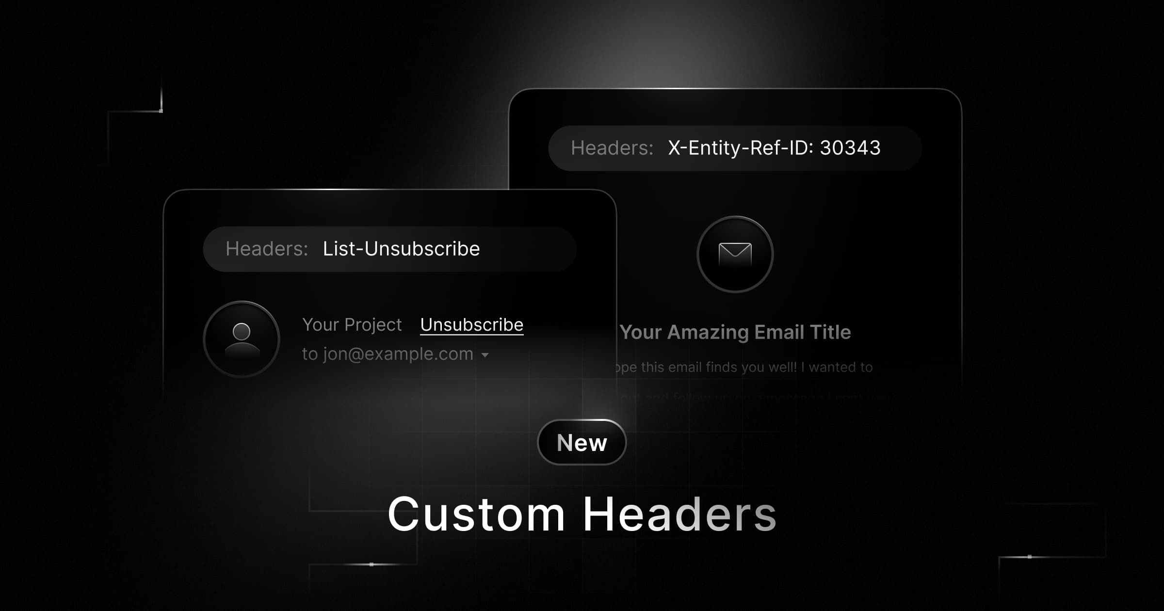 Custom Email Headers · Resend Custom Email Headers · Resend